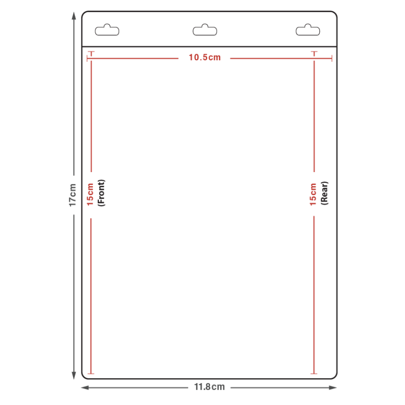 Name tag - PVC Pocket - Portrait - Dual pocket (large pvc pocket A6 ...